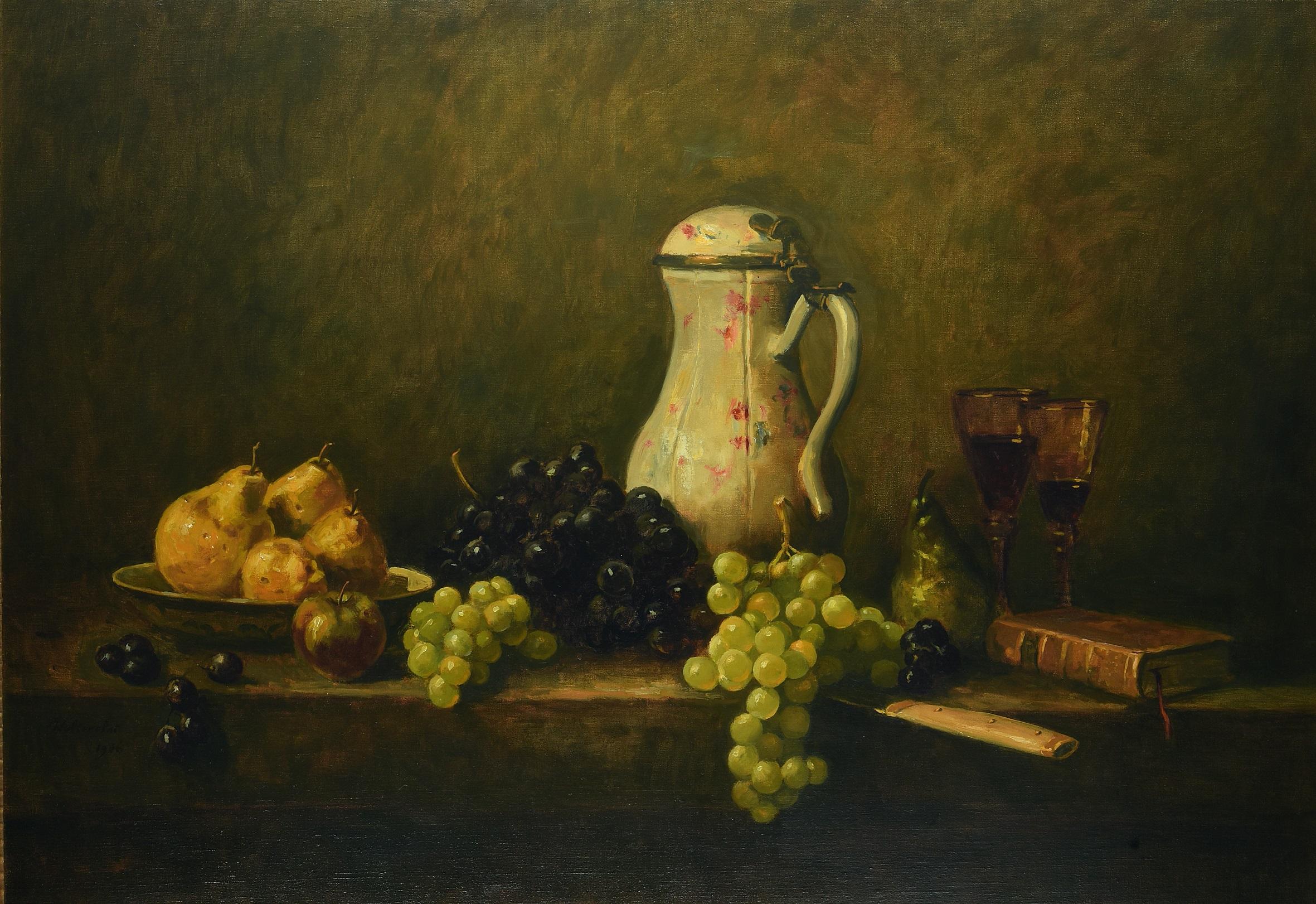Walter Elst - Antiek Stilleven Antique Still Life Oil Painting on ...