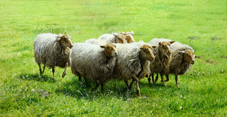 Walter Elst - Naar de Schaapstal To the Sheep Stable Oil Painting on ...