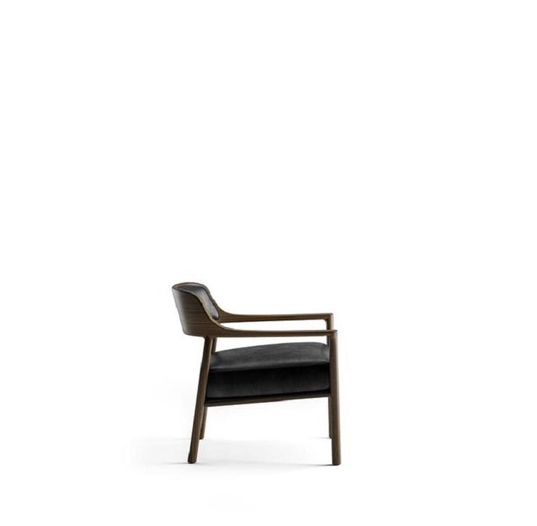 Armchair in Black Leather and Solid Wood Molteni&C by Vincent Van ...