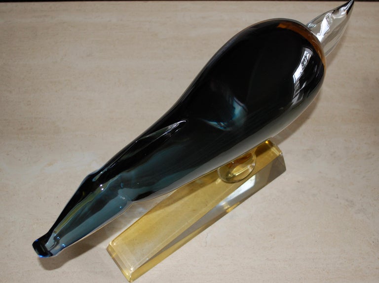 Walter Furlan - Blue Horse Murano Glass Sculpture at 1stDibs