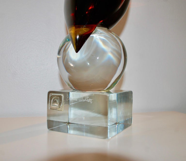 Walter Furlan - Toucan Large Murano Glass Sculpture For Sale at 1stDibs