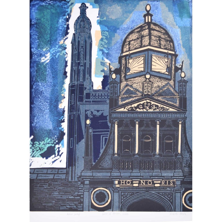 Walter Hoyle - Walter Hoyle Gate of Honour Caius linocut print For Sale ...