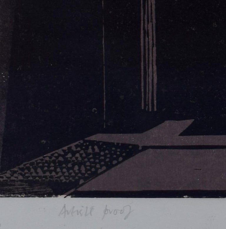 Walter Hoyle - Walter Hoyle Jesus College Cambridge linocut print ...