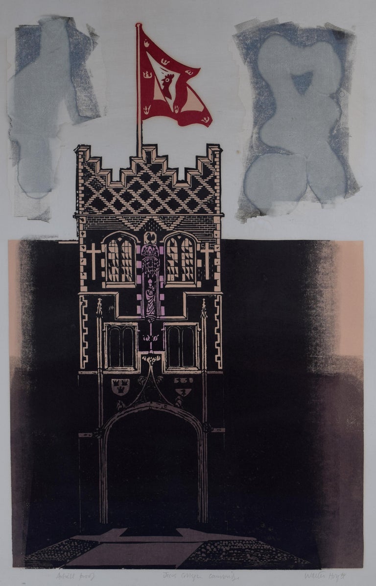 Walter Hoyle - Walter Hoyle Jesus College Cambridge linocut print ...