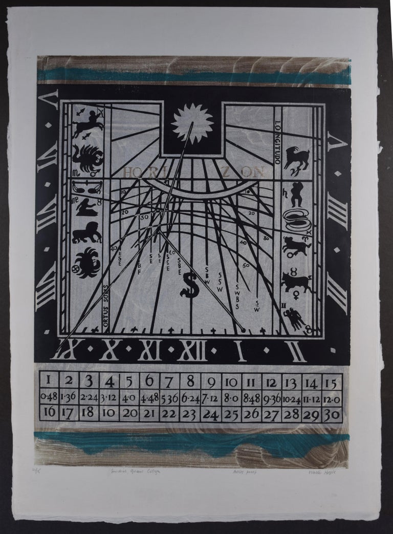 Walter Hoyle - Walter Hoyle Queens' College Cambridge linocut print ...