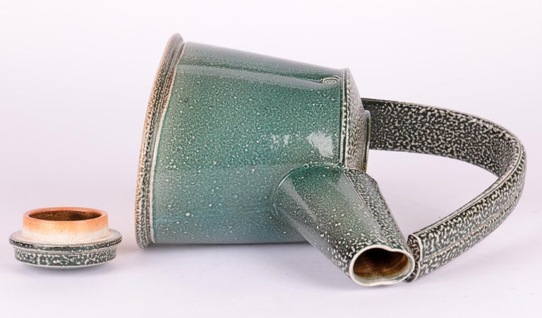 Walter Keeler Salt Glazed Studio Pottery Gun Barrel Teapot at 1stDibs