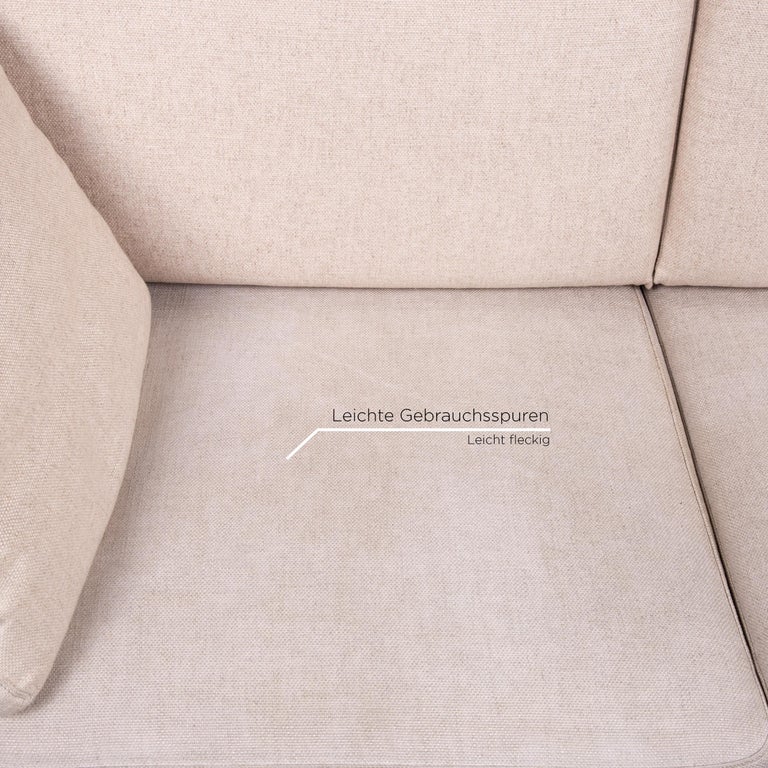 Walter Knoll Henry Fabric Sofa Cream Two-Seat Couch at 1stDibs