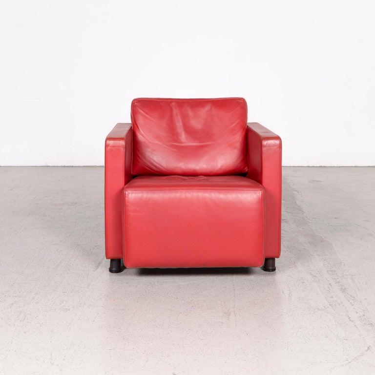 Walter Knoll Nelson Designer Leather Armchair Red Genuine Leather Chair ...
