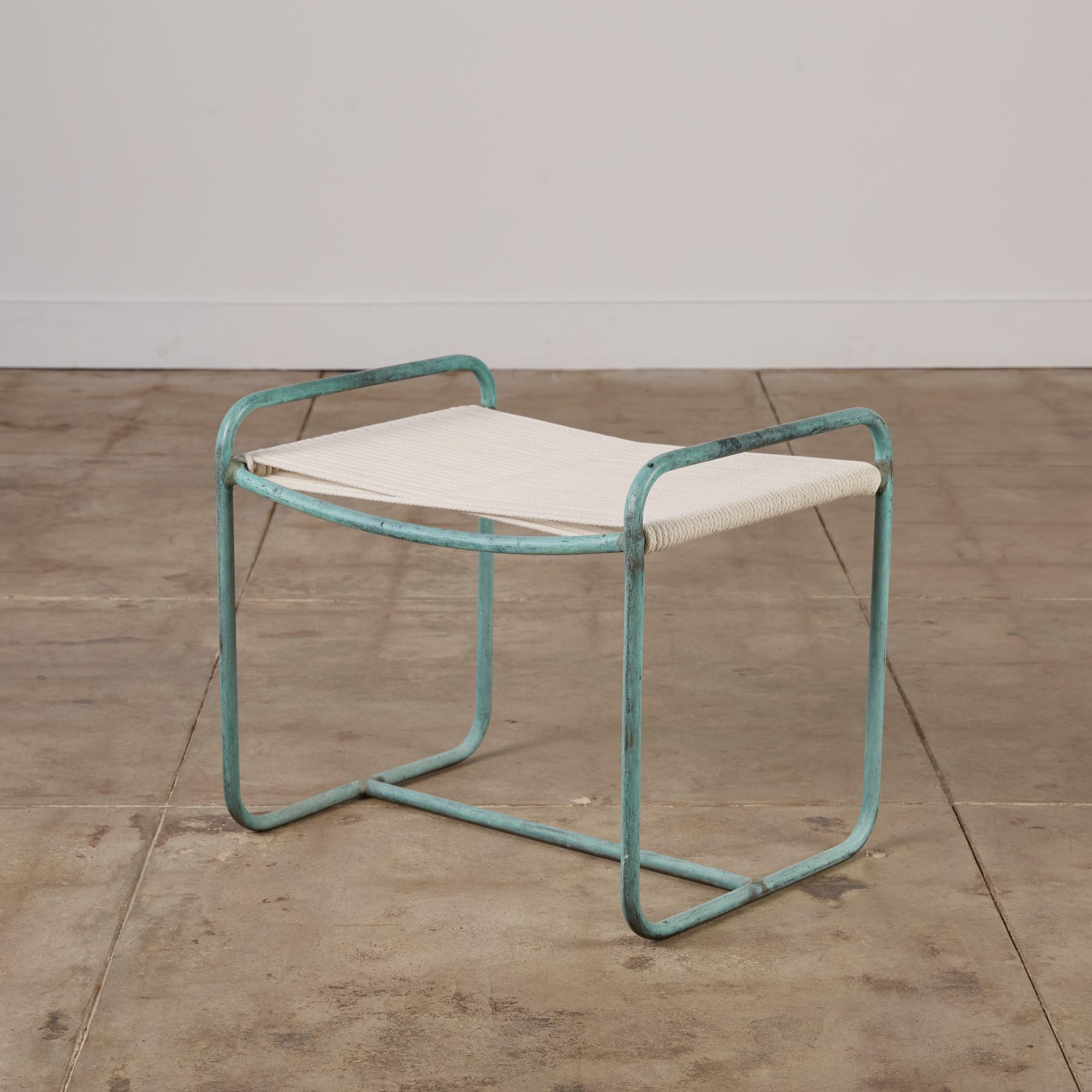 Walter Lamb for Brown Jordan Bronze Patio Ottoman For Sale at 1stDibs