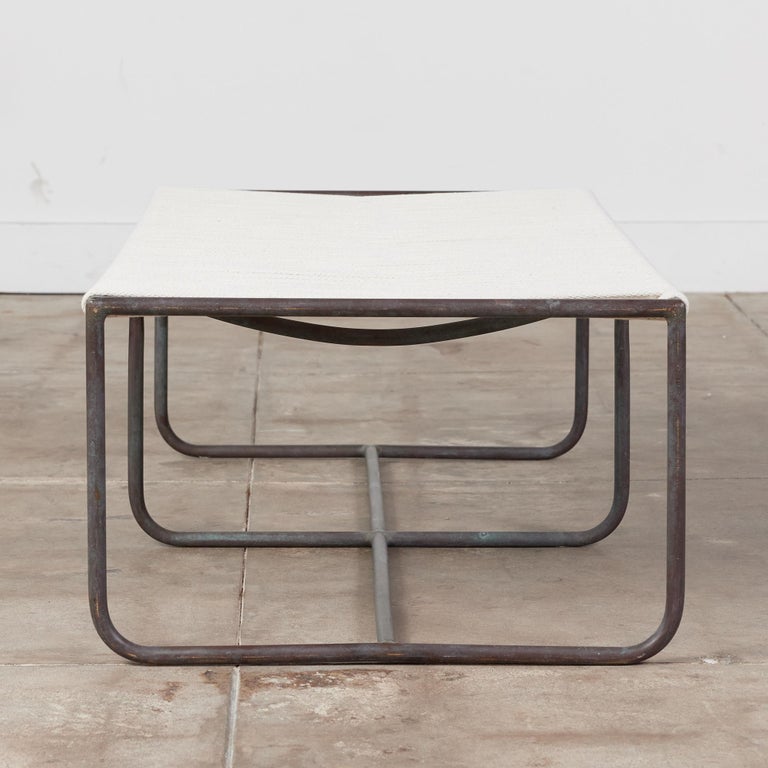 Walter Lamb for Brown Jordan Bronze Patio Two Seater Bench For Sale at ...