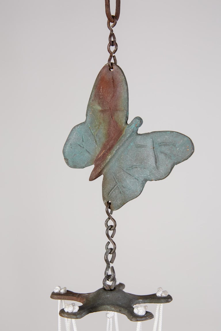 Walter Lamb Style Patinated Bronze Wind Chimes For Sale at 1stDibs