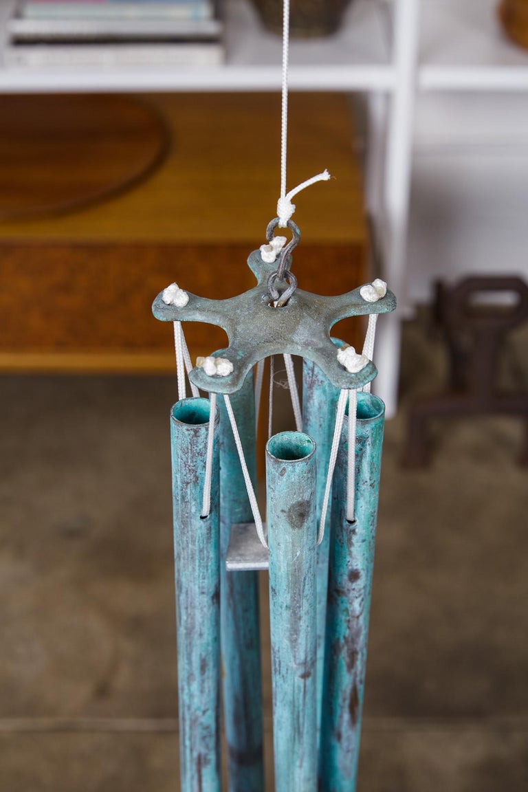 Walter Lamb Style Patinated Bronze Wind Chimes at 1stDibs