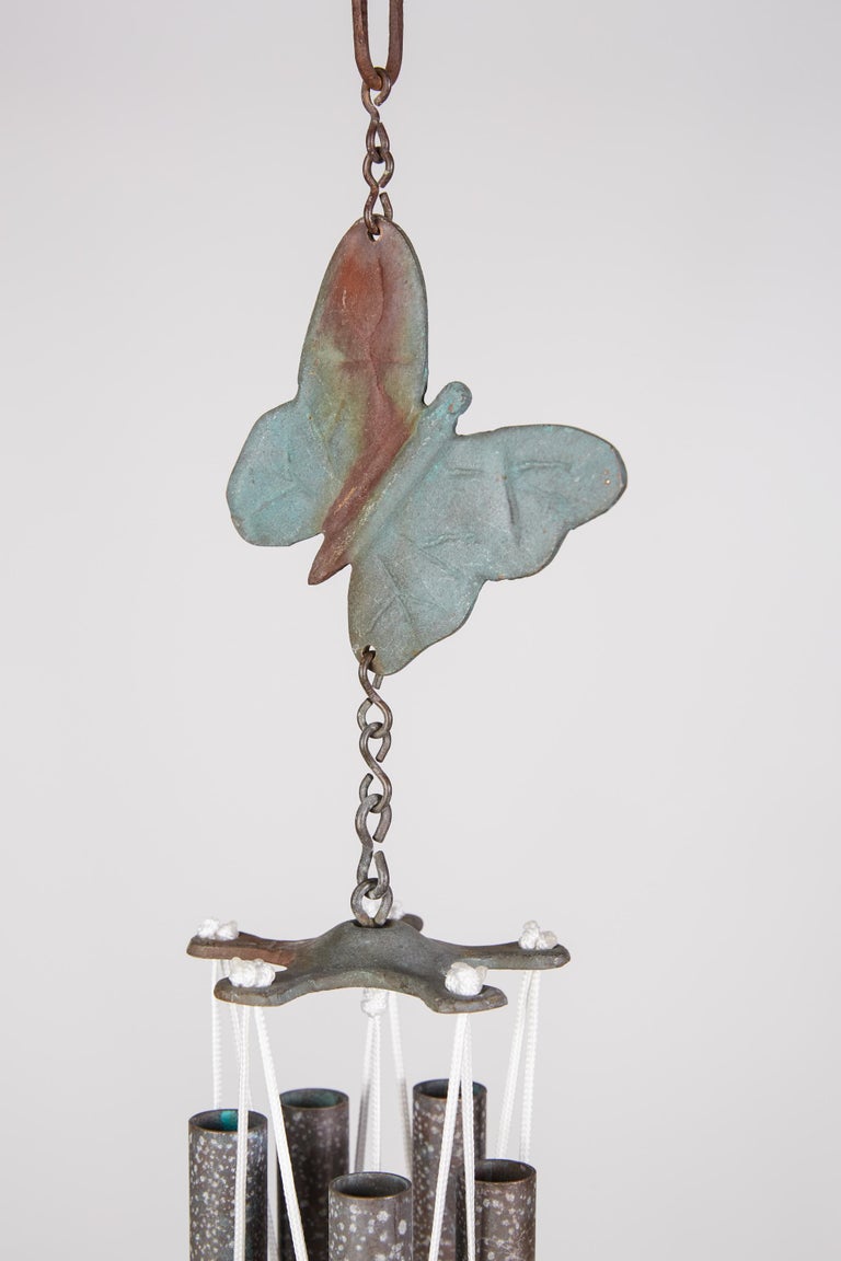 Walter Lamb Style Patinated Bronze Wind Chimes For Sale at 1stDibs