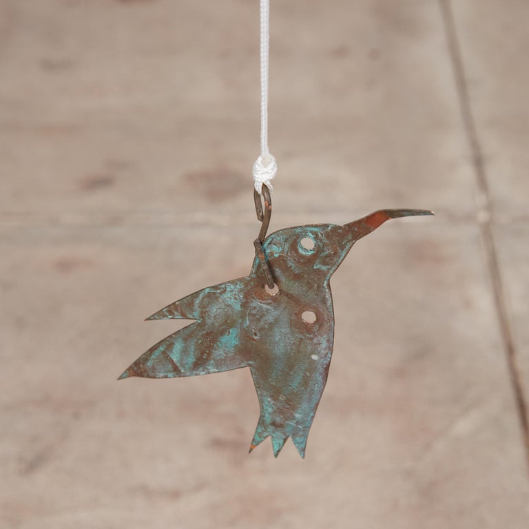 Walter Lamb Style Patinated Bronze Wind Chimes For Sale at 1stDibs