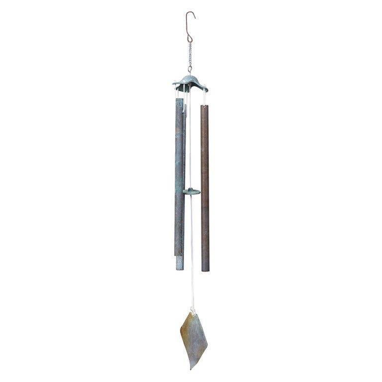 Walter Lamb Style Patinated Bronze Wind Chimes at 1stDibs