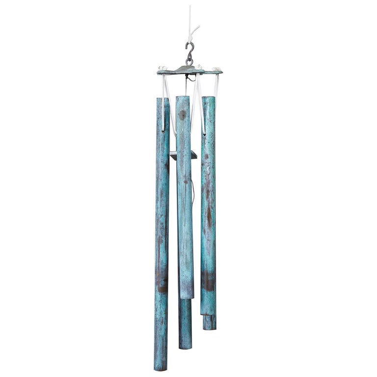 Walter Lamb Style Patinated Bronze Wind Chimes at 1stDibs
