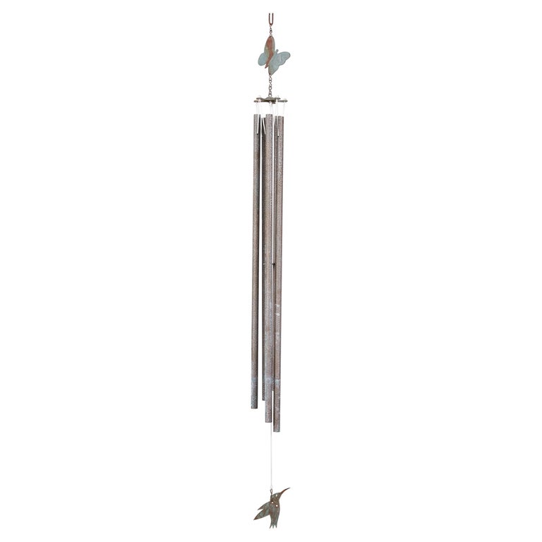 Walter Lamb Style Patinated Bronze Wind Chimes For Sale at 1stDibs