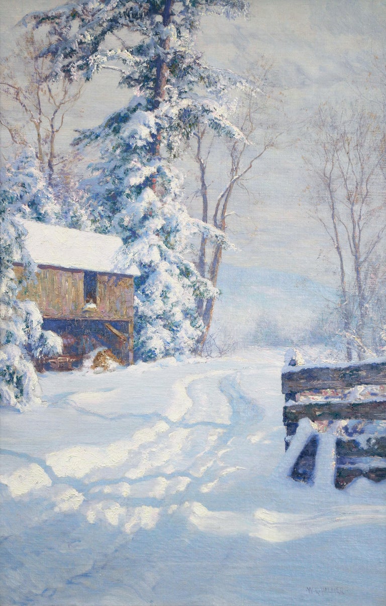 Walter Launt Palmer - Winter Morning, Impressionist Landscape in the ...