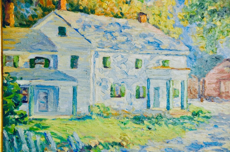 Walter Mattern "Family Home" Oil on Canvas For Sale at 1stDibs