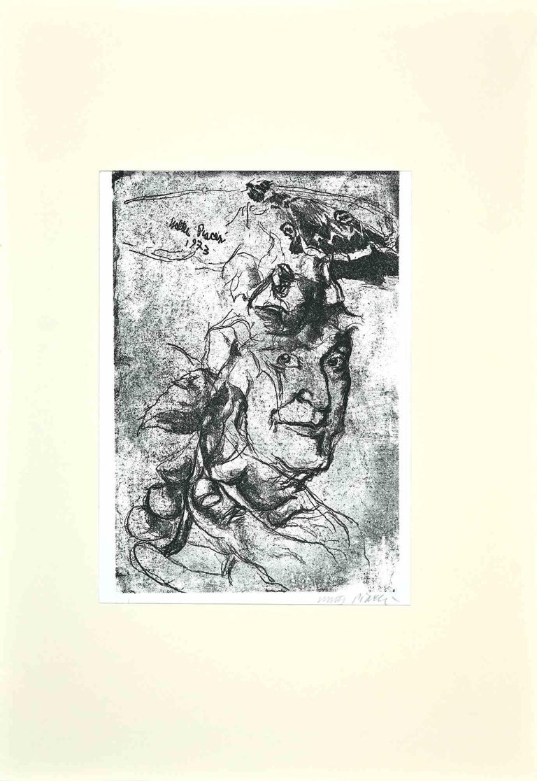 Walter Piacesi - Portrait - Etching by Walter Piacesi - 1973 For Sale ...