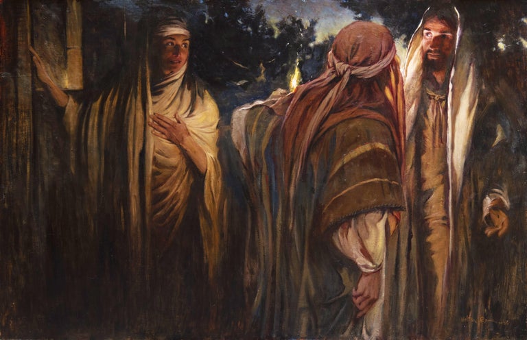 Walter Rane - "Abide with us" by Walter Rane at 1stDibs