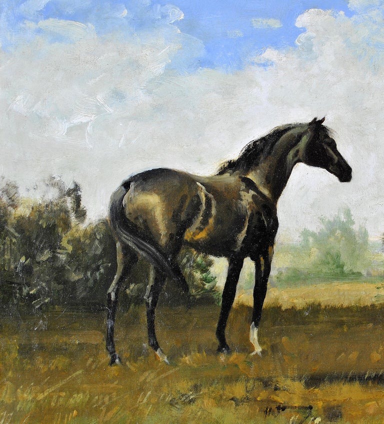 Walter Robin Jennings - Horses in a Landscape - Large English Oil on ...