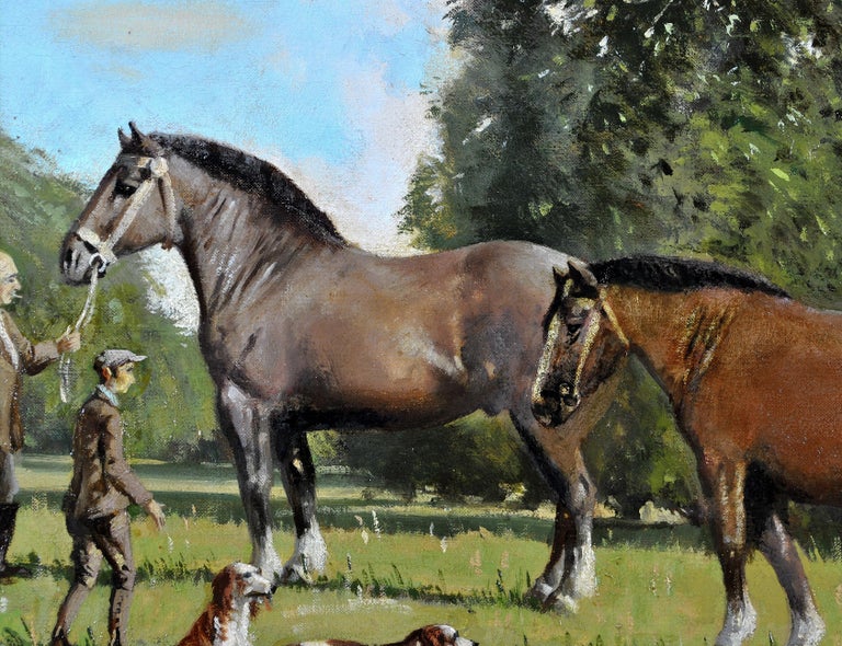 Walter Robin Jennings - Out of Harness - Large English Oil on Canvas ...