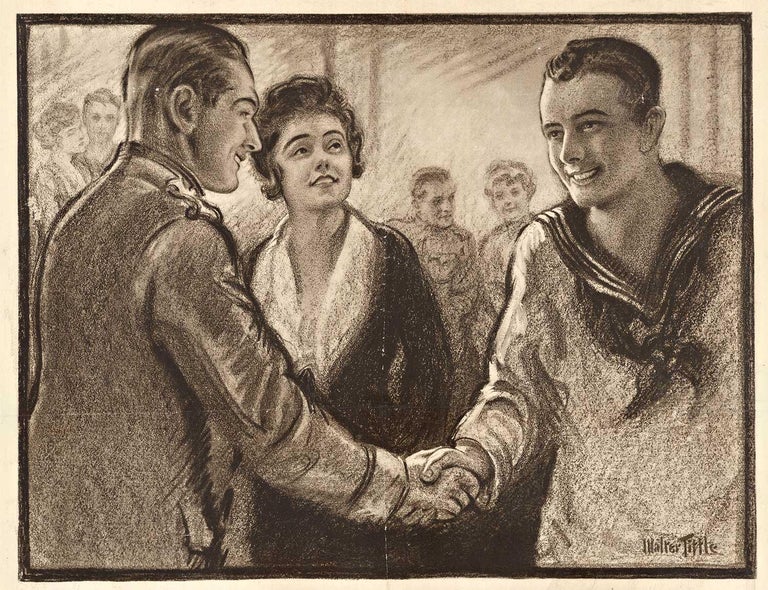 Walter Tittle - Original 'Soldiers - Sailors and Women Guests' Welcome ...
