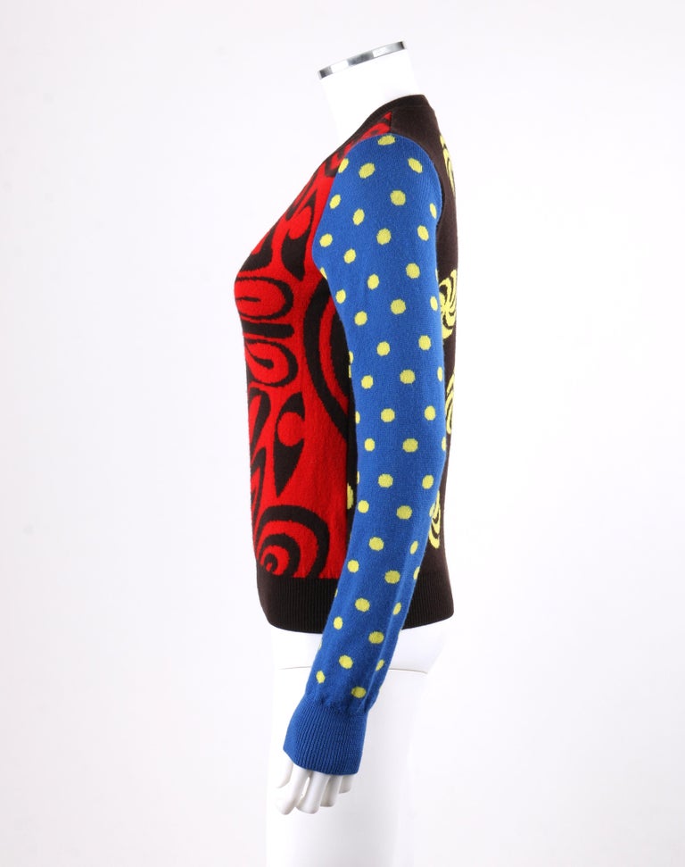 WALTER VAN BEIRENDONCK 2000’s Multi-Color Abstract Polka Dot Monkey ...