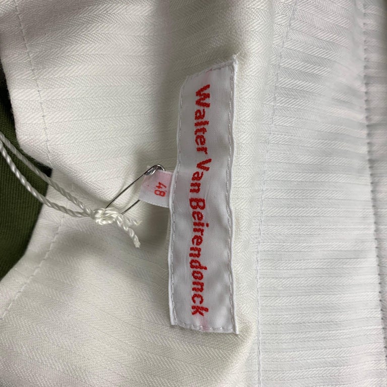 WALTER VAN BEIRENDONCK FW 17 Size 32 Olive Cotton Button Fly Dress ...