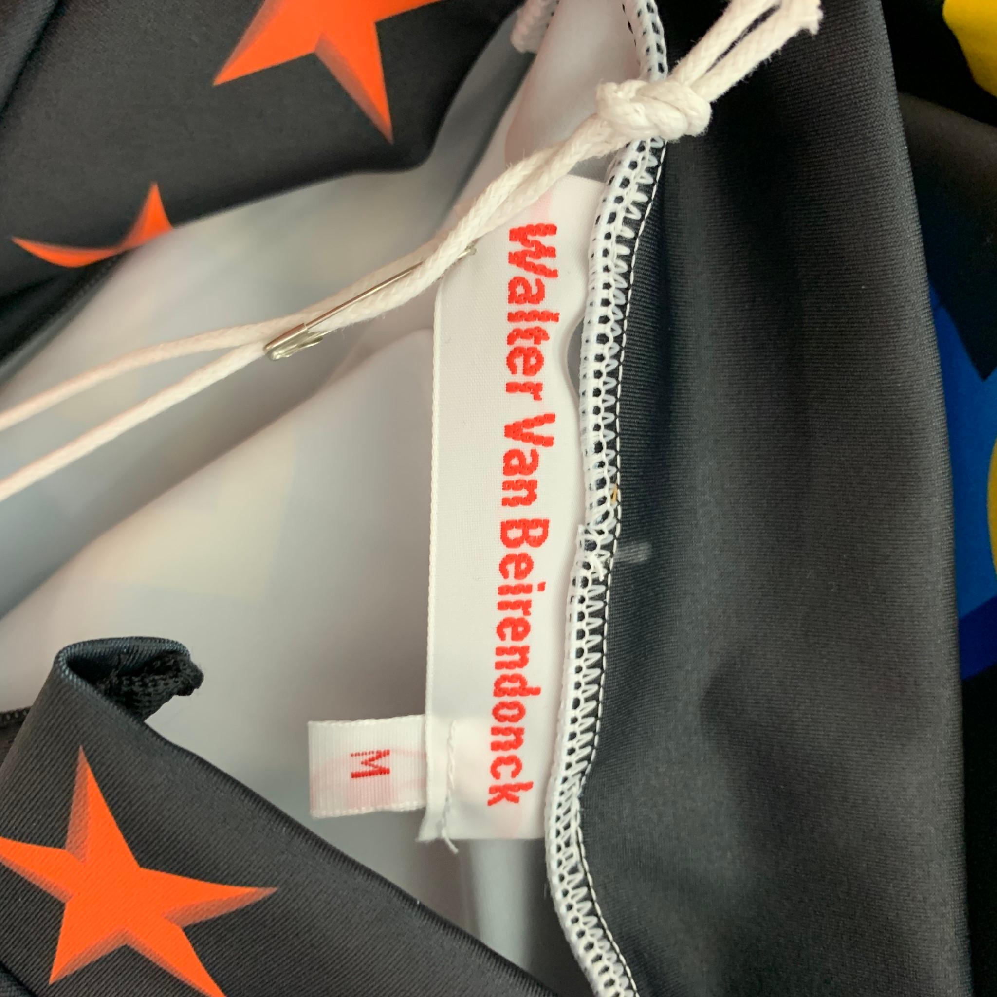 WALTER VAN BEIRENDONCK FW21 Size M Black Graphic Jersey Bike Top For ...