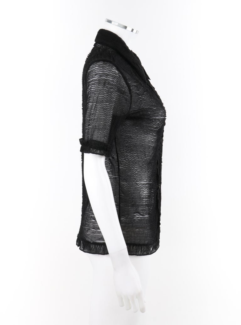 Walter Van Beirendonck WILD and LETHAL TRASH Black Semi Sheer Shirt Top ...