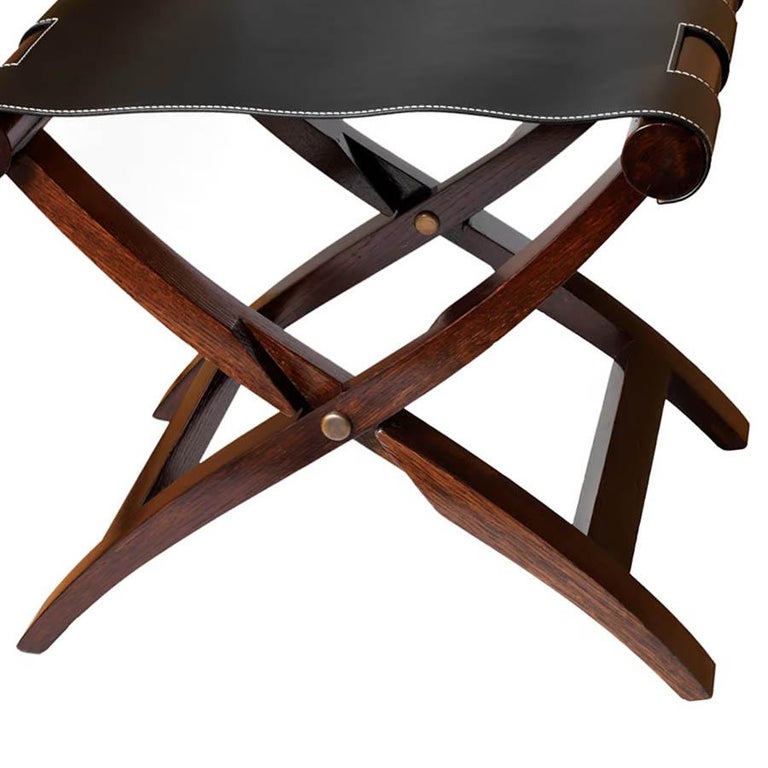 Walter Walnut Folding Stool For Sale at 1stDibs