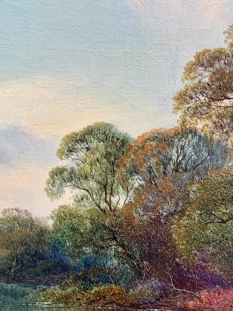Walter Williams - English 19th century Victorian River landscape, with ...