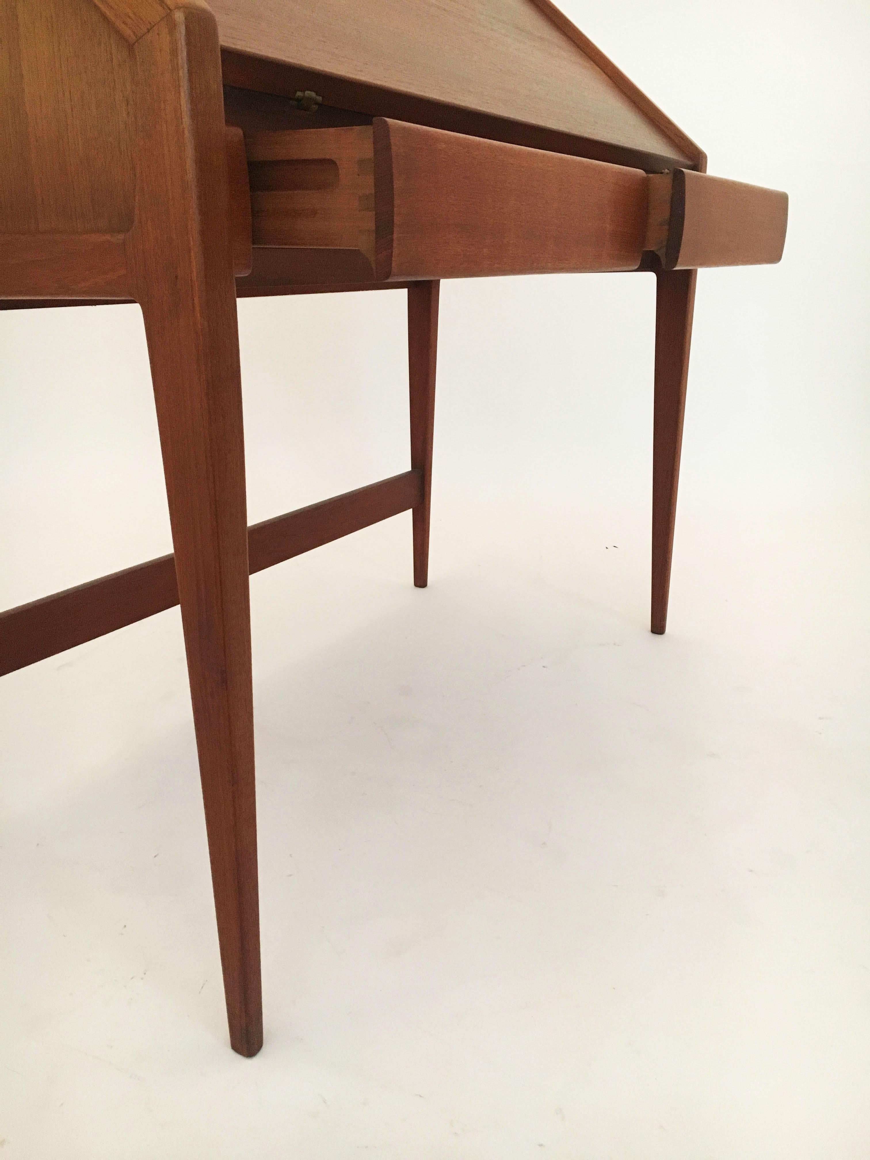 Walter Wirtz for Wilhem Renz Secretary Bureau Desk Teak, Germany, 1960s ...