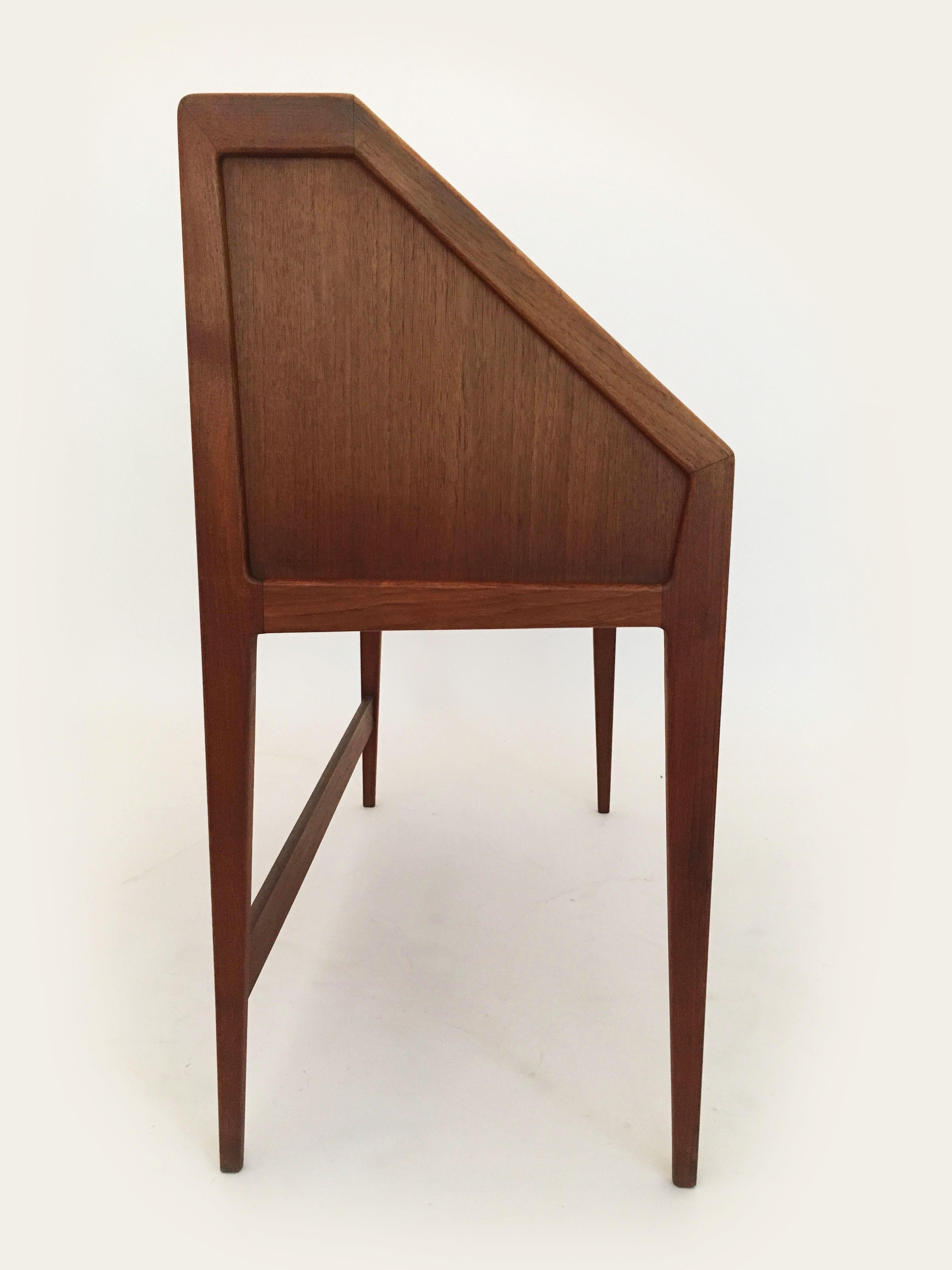 Walter Wirtz for Wilhem Renz Secretary Bureau Desk Teak, Germany, 1960s ...