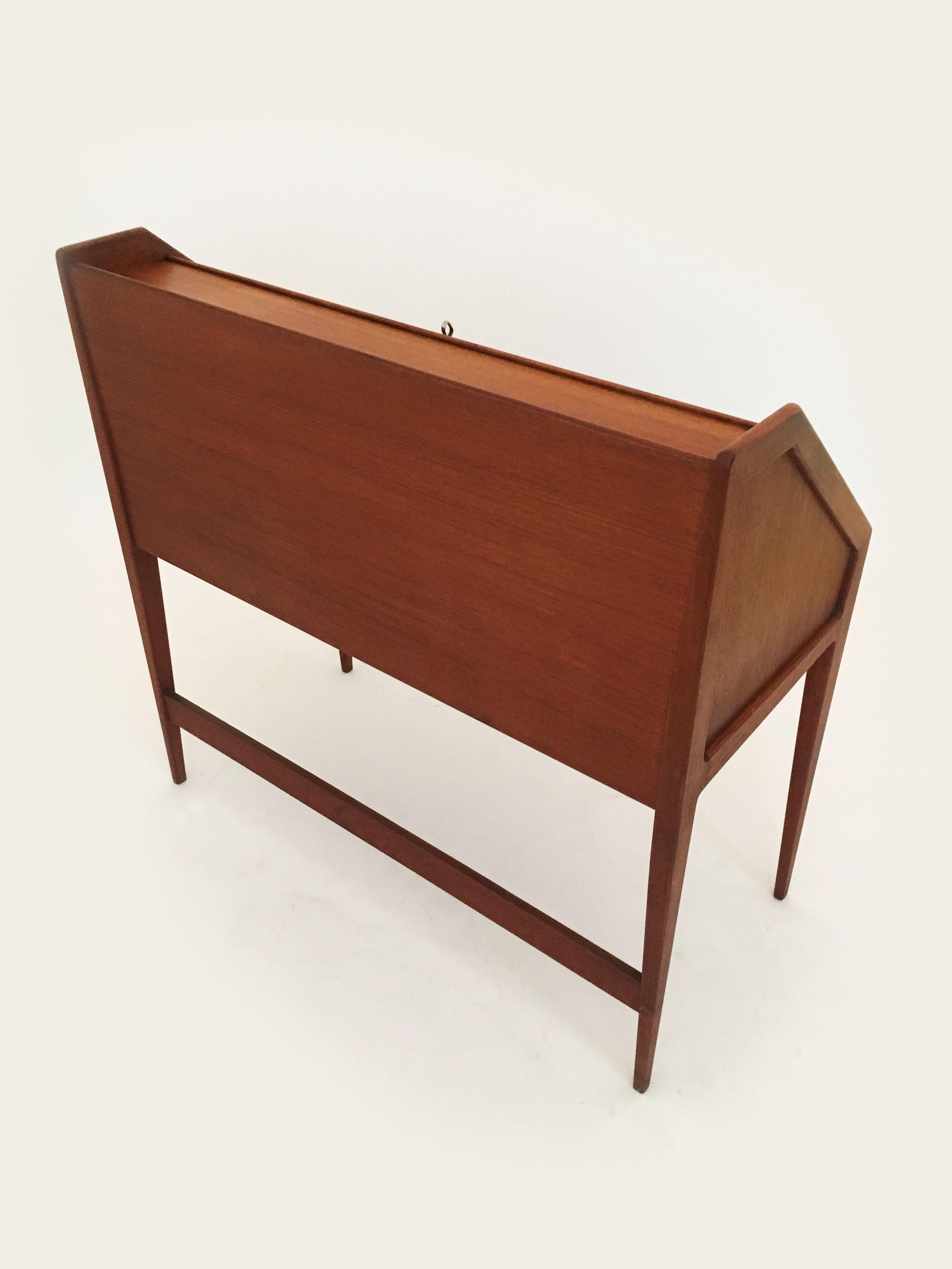 Walter Wirtz for Wilhem Renz Secretary Bureau Desk Teak, Germany, 1960s ...