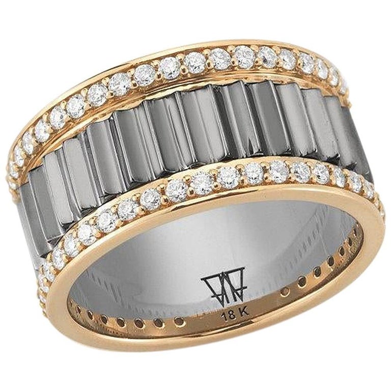 Customizable Walters Faith 18 Karat Black Rhodium, 18K Rose Gold and ...