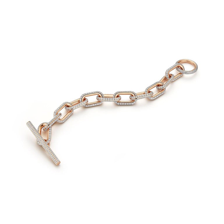 Walters Faith 18K Rose Gold All Diamond Jumbo Chain Link Bracelet For ...