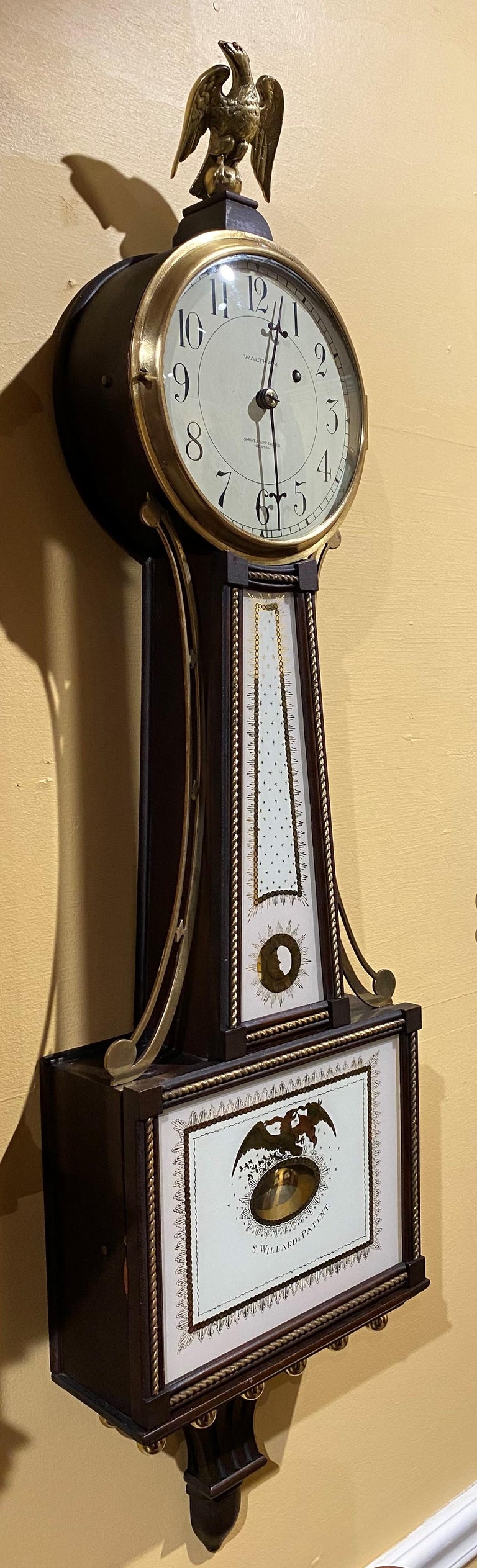 Waltham 8 Day Banjo Clock for Shreve Crump and Low, Simon Willard ...