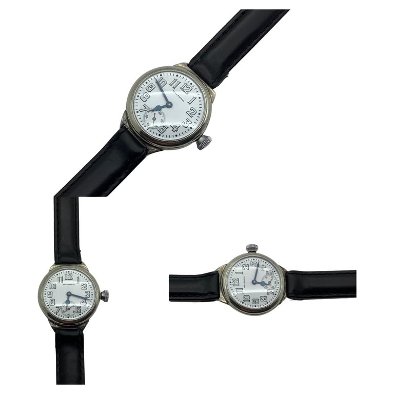 Waltham "Cadet" Case, 9 Jewel Fixed Lug / WW1 Styled Watch, 1935 ...