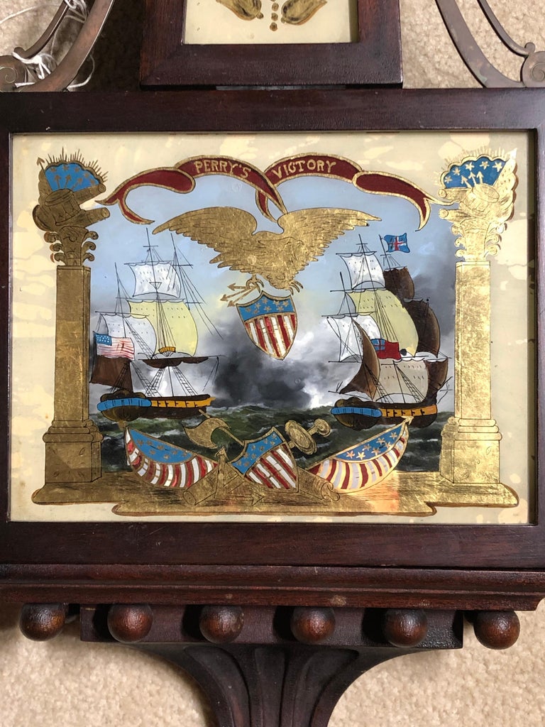 Waltham Clock Co. Waltham, MA. A banjo clock with Perry's Victory ...