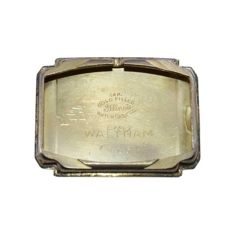 Waltham Gold Filled Art Deco Tank Style Watch, circa 1940's at 1stDibs