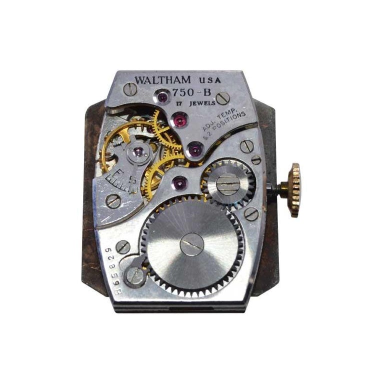 Waltham Gold Filled Art Deco Tank Style Watch, circa 1940's at 1stDibs