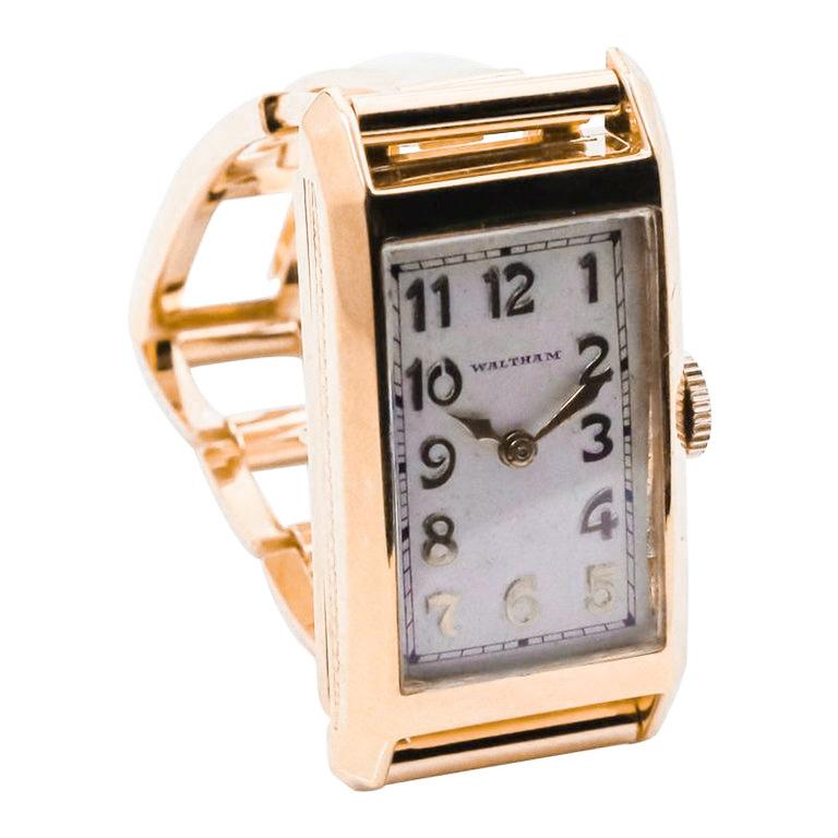 Waltham Gold Filled Art Deco Tank Style with Original Period Bracelet ...