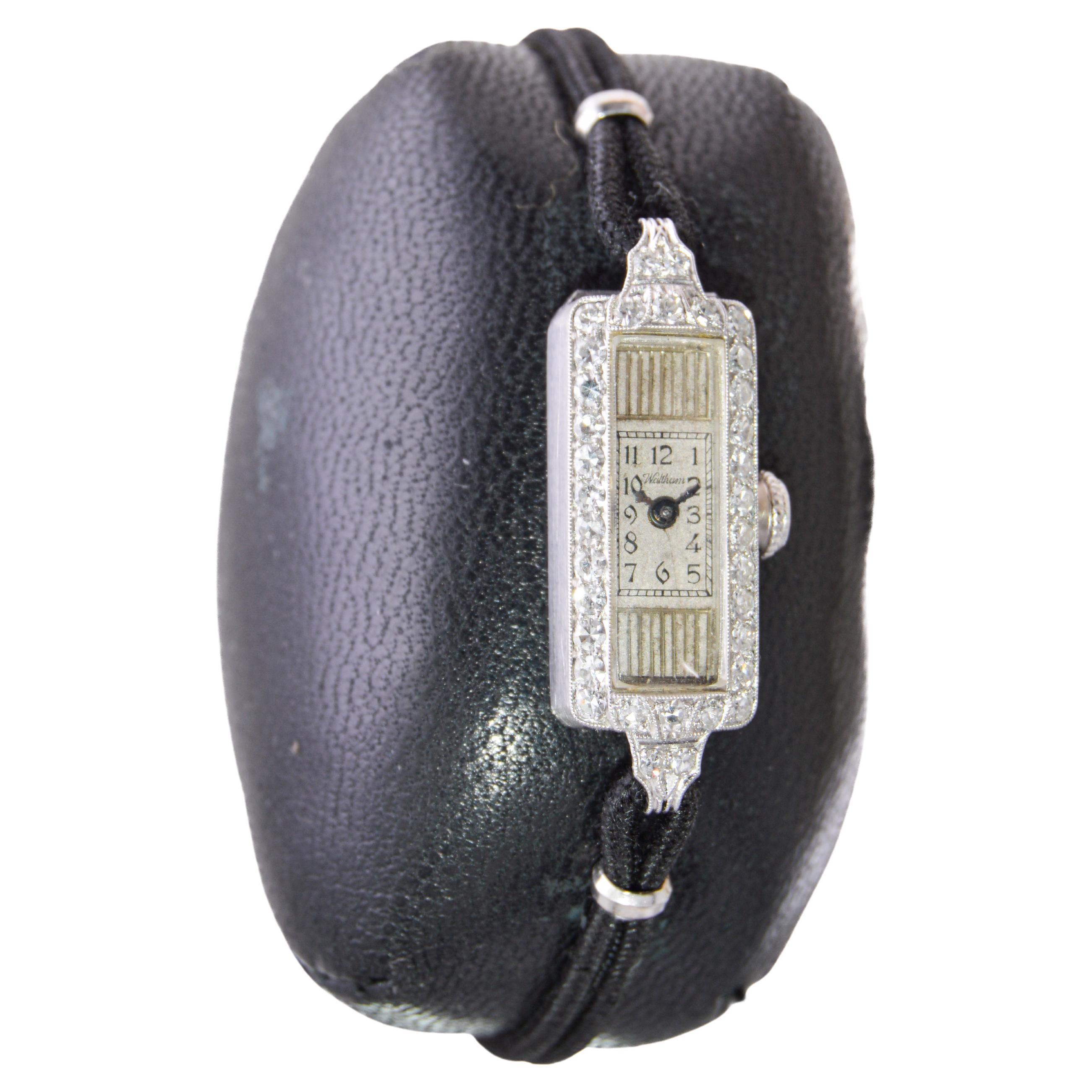 Waltham Platinum and Diamond Art Deco Watch High Grade 1930's For Sale ...