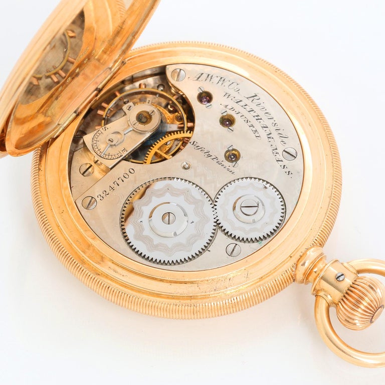 Waltham Presidential Presentation Model 1872 18k Yellow Gold Pocket Watch For Sale at 1stDibs