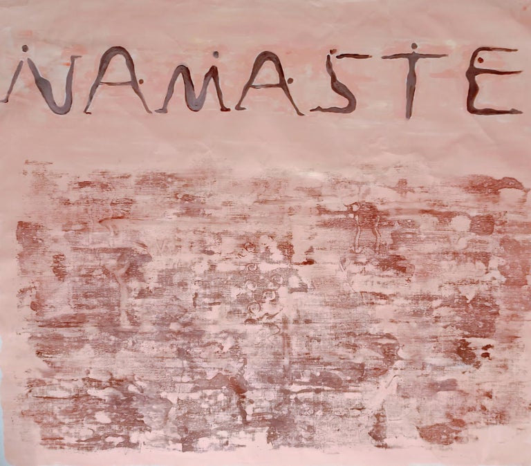 Wan Rui - Abstract Expressionist painting- Namaste For Sale at 1stDibs