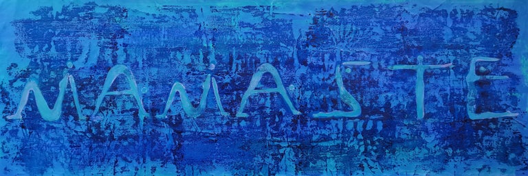 Wan Rui - Abstract Expressionist painting- Namaste No.2 For Sale at 1stDibs