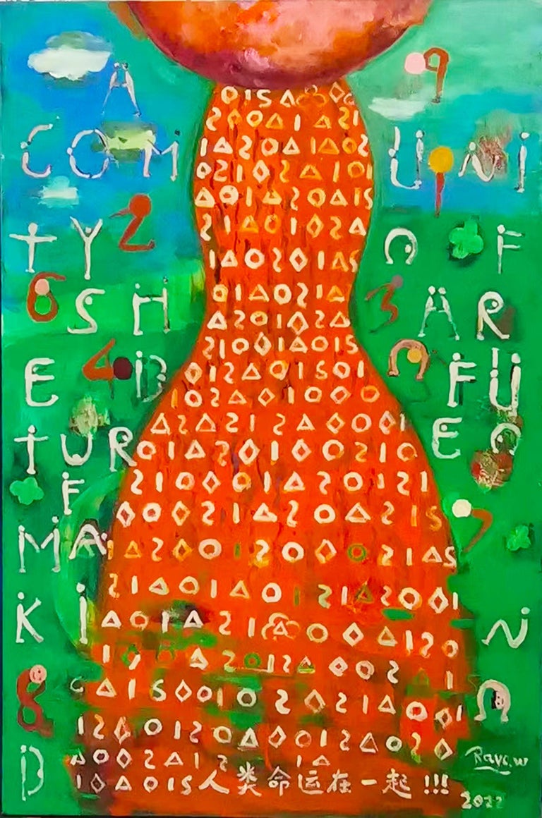 Wan Rui - Abstract Expressionist painting- Shared future for human ...